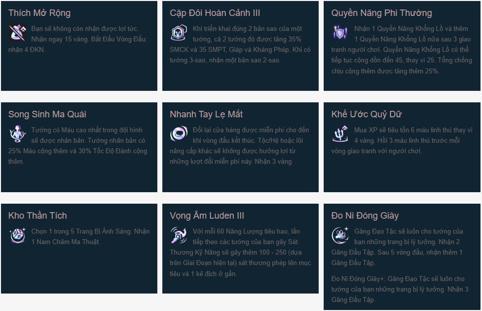 Lõi nâng cấp TFT mùa 15