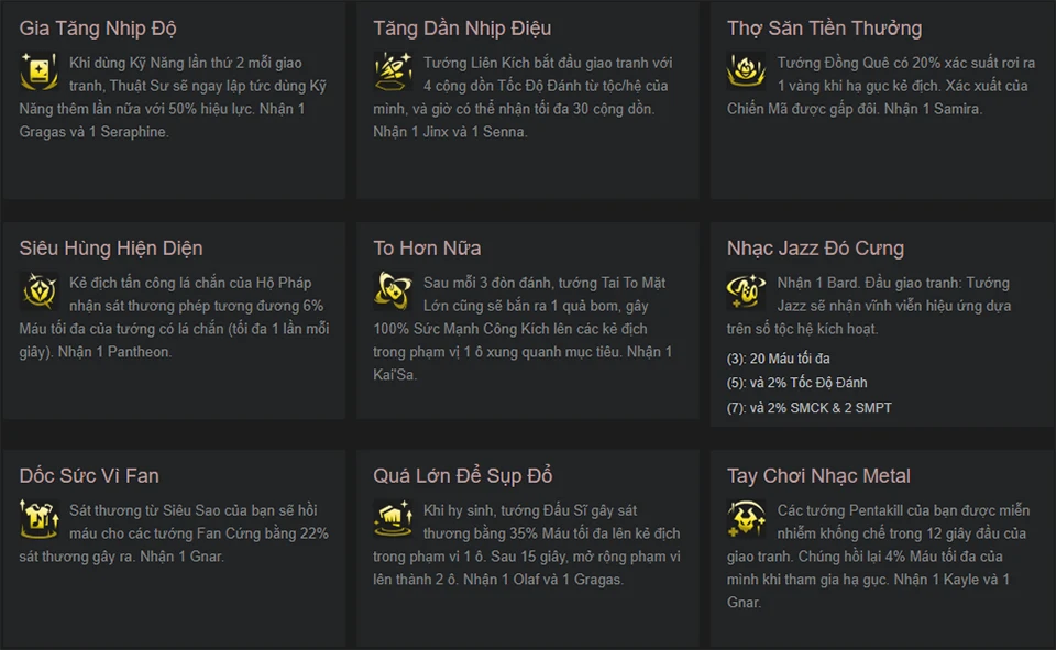 Lõi nâng cấp TFT mùa 10